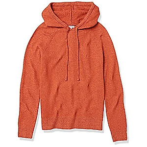 Amazon Essentials Women's Soft Touch Hooded Pullover Sweater, Caramel, Large