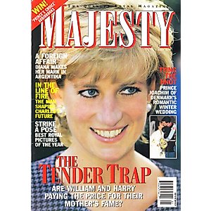 Princess Diana Cover Majesty: The Quality Royal Magazine January 1996 - The Tender Trap
