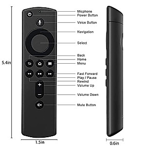 Remote Replacement 2nd Gen L5B83H Fit for Amazon Fire TV Stick 4K, Fire TV Cube 1st Gen 2nd Gen, Fire TV Stick 2nd Gen, Fire TV 3rd Gen, Pendant Design with Voice Search