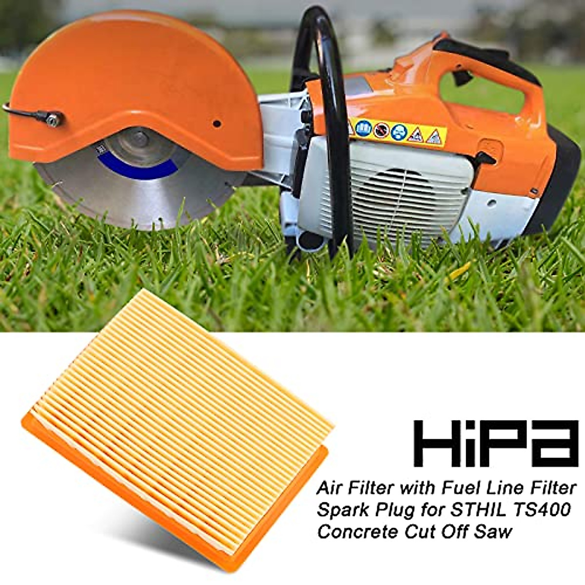 Hipa ts400 Air Filter ts400 Parts Filter Spark Plug for STHIL TS400 Concrete Cut Off Saw Replace 4223-141-0300 4223 141 0300
