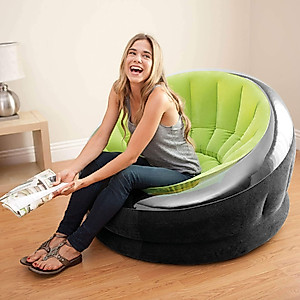 Intex Empire Inflatable Lounge Chair, Lime Green 120V Electric Air Pump