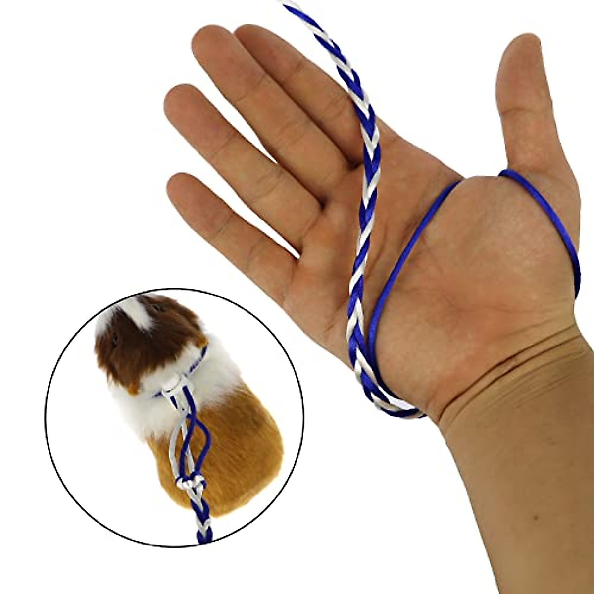 Toysructin 5Pcs Hamster Harness Leash with Bell, Adjustable Small Animal Training Traction Rope, Colorful Rat Leash Lead Mini Pet Walking Running Ropes for Hamster, Rat, Ferret, Mouse, Squirrels