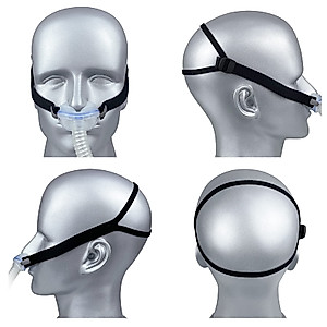 Airfit N30 P10 Headgear Straps Fully Adjustable CPAP Replacement Supplies Upgraded Headgear Straps for Resmed Airfit P10 N30 Airsense 10 Nasal Pillow Mask - 2 Pack Black