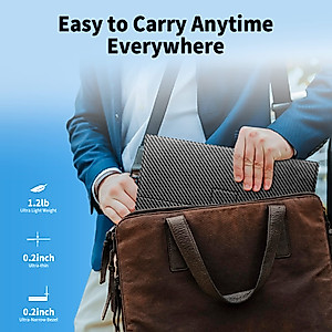 YGG 2K Portable Monitor, 13.3" Portable Laptop Monitor, 100% sRGB IPS FHD Eye Care 2560x 1600 External Monitor, USB C Mini HDMI External Display, Travel Monitor with Smart Case for Laptop MacBook PC