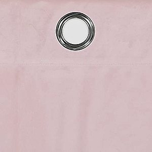 Eclipse Aurelia Velvet Room Darkening Grommet Noise Reduction Window Curtains (2 Panels), 52 in x 63 in, Blush