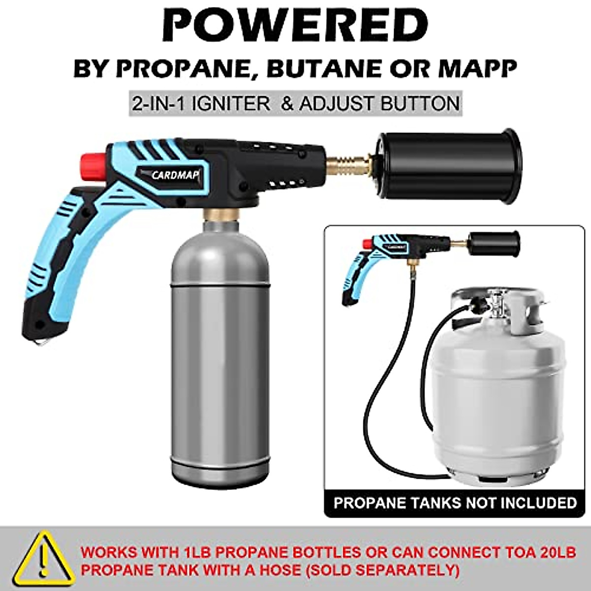 POWERFUL Grill & Cooking Torch,Sous Vide,Propane Kitchen torch, Charcoal Lighter,Kitchen Culinary Grilling Tool,for Searing Steak & Creme Brulee