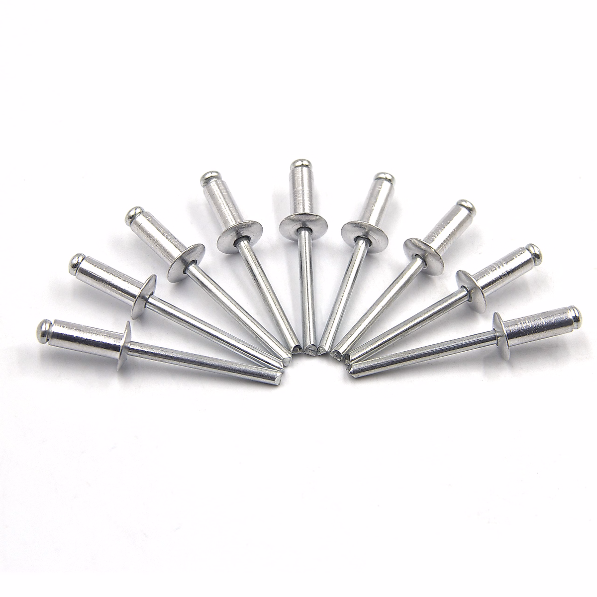 ISPINNER 150pcs 7 Sizes Aluminum Blind Rivets, Pop Rivets Assortment Kit 3/32" 1/8" 5/32" (Silver)