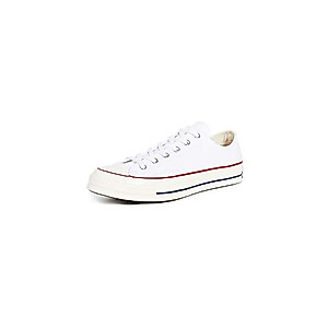 Converse Men's Chuck Taylor '70s Low Top Sneakers, White/Garnet/Egret, 10.5 Medium US