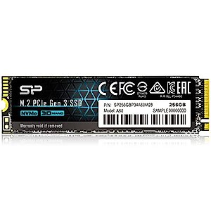 Silicon Power 256GB NVMe M.2 PCIe Gen3x4 2280 SSD (SP256GBP34A60M28)