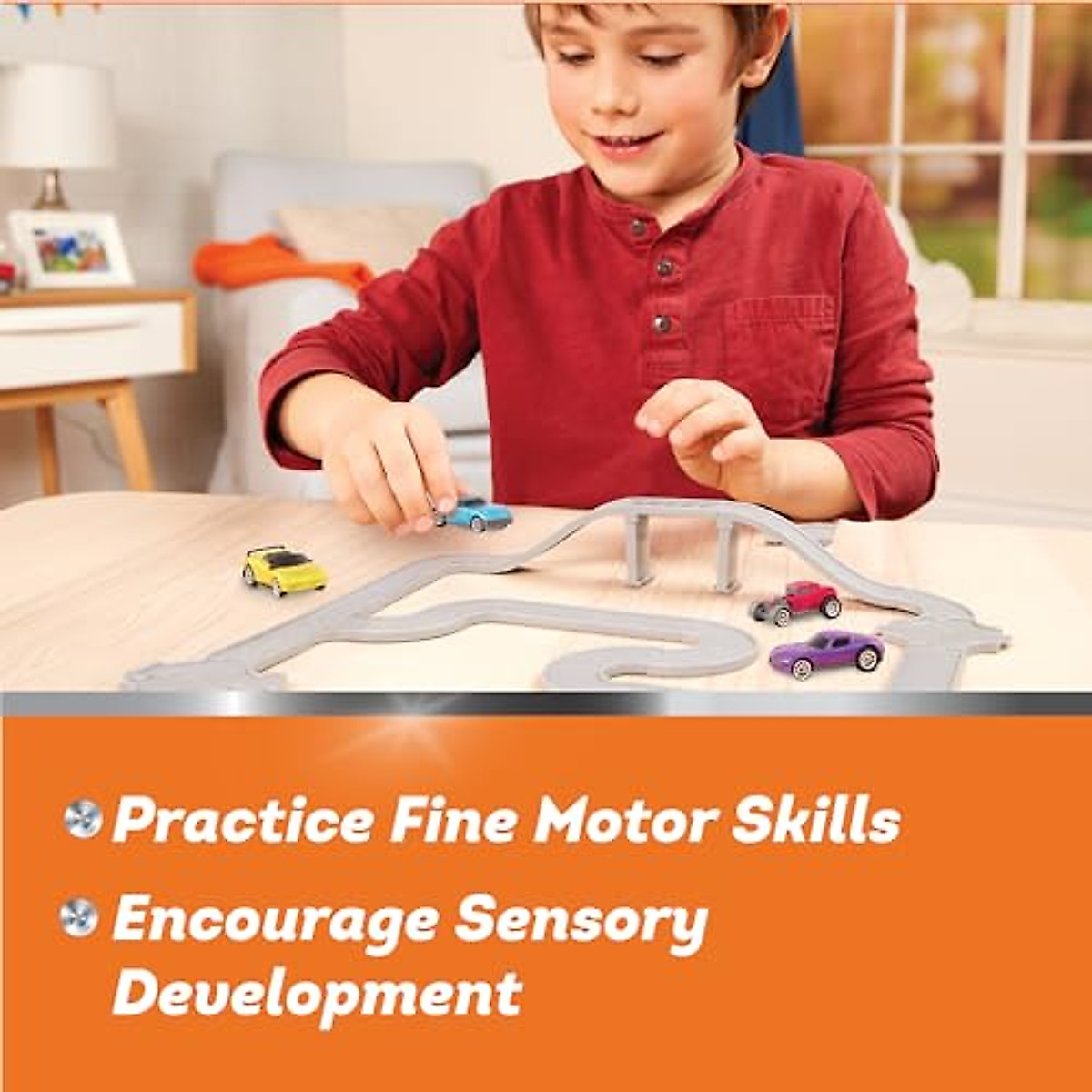 Driven by Battat – Turbocharge Pullback Vehicles – Toy Set with 4 Cars – Race Car Toys and Playsets for Kids – Toy Pull-Back Cars – 3 Years + – Turbocharge - Stock Cars (4 Pack)