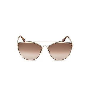 Tom Ford FT0563 28G Shiny Rose Gold Jacquelyn Pilot Sunglasses Lens Category 2