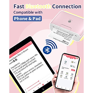 Phomemo M04S Portable Thermal Printer with 110mm White Non-Adhesive Thermal Paper 3 Rolls