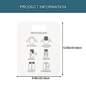 VICASKY Laundry Folder 2Pcs Shirt Folding Board Cardboard Clothes Folder PP Simple Laundry Folding Helper Tool Board T Shirts Dress Shirts（White） Laundry Organization