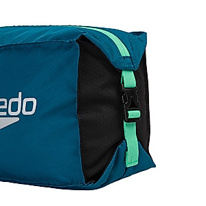 Speedo Unisex Pool Side Bag | Poolside | Gym, Nordic Teal/Black/Green Glow, One Size