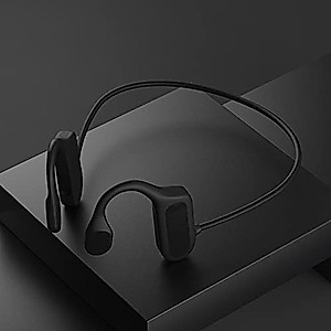 schicj133mm Bone Conduction Headphones - BL09 Bluetooth Earphone IPX5 Life Waterproof Long Standby Stereo Wireless Hanging-Ear Bone Conduction Headset for Sports - Black