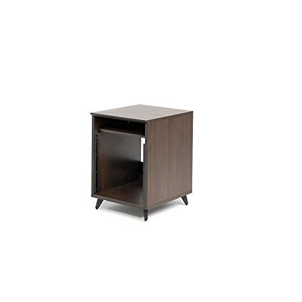 Gator Frameworks Elite Series 10U Studio Rack Desk with Slide-Out Tray and Rear Cable Passthrough; Dark Walnut Finish (GFW-ELITEDESKRK-BRN)