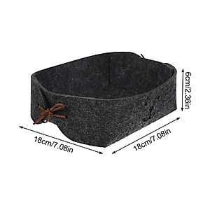 NUOBESTY Home Storage Basket 1pc Box Felt Storage Box Ring Key Office Sundry Organizer