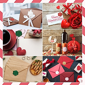 750 Pieces Valentine's Day Stickers with Love Sign 1.18 Inch Embossed Stickers Self Adhesive Labels Wax Seal Stickers for Valentines Wedding Invitation Envelope Cards Party Gifts Decoration