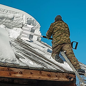 Snow Shovel for driveway-50 inch Aluminum Stainless Steel Lightweight Portable Sports Utility Forklift Trunk Camping Garden Beach Cleaning House Large Emergency