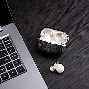 for Sony wf-1000xm4 Case,Fashion Premium Genuine Leather Business Magnetic Folio Cover for Sony wf 1000xm4