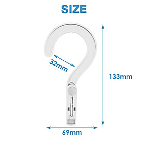 6Pcs Laundry Hooks Boot Hangers - Portable White Plastic Clothes Pins Hanger Clips for Drying Clothes - Versatile Hooks for Laundry, Boots, and More