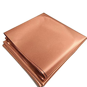 Amradield Copper Fabric Blocking RFID/RF-Reduce EMF/EMI Protection Certified Material Blocks RF Signals (WiFi, Cell, Bluetooth, Radiation Shielding) Golden Color 39"x43" inch