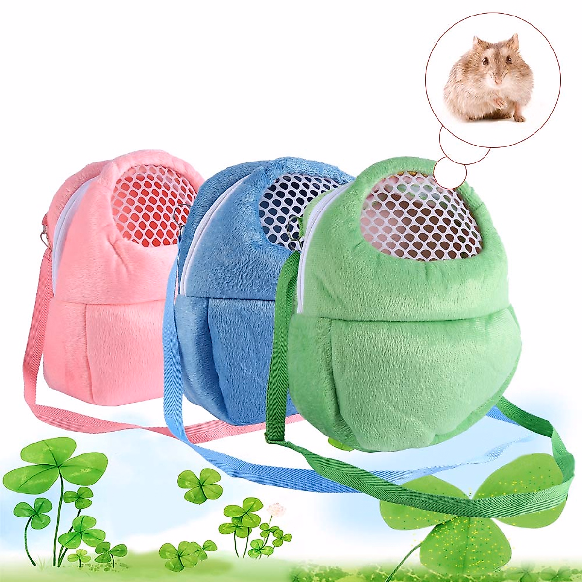 Ferret Carrier Bag,Ferret Sling Carrier Pet Carrier Bag Hamster Rat Cat Rabbit Pet Sling Carrier Backpack Hedgehog Chinchilla Ferret Slee Outdoor Traveling Bag Handbags Backpack(Green)