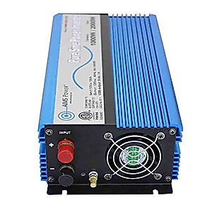 AIMS Power 1000 Watt, 2000 Watt Peak, Pure Sine DC to AC Power Inverter, USB Port, 2 Year Warranty, Optional Remote, Listed to UL 458