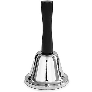 DMI Hand & Call Bell to Care for The Sick and Elderly/ Signal Dinner/ Call for Pets, Silver, 4.75"
