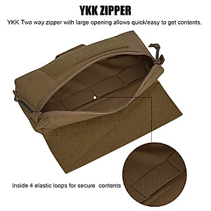 PETAC GEAR Tactical Mini Drop Pouch Fanny Pack Tool Pouch for Tactial vest Chest Rig Coyote Brown