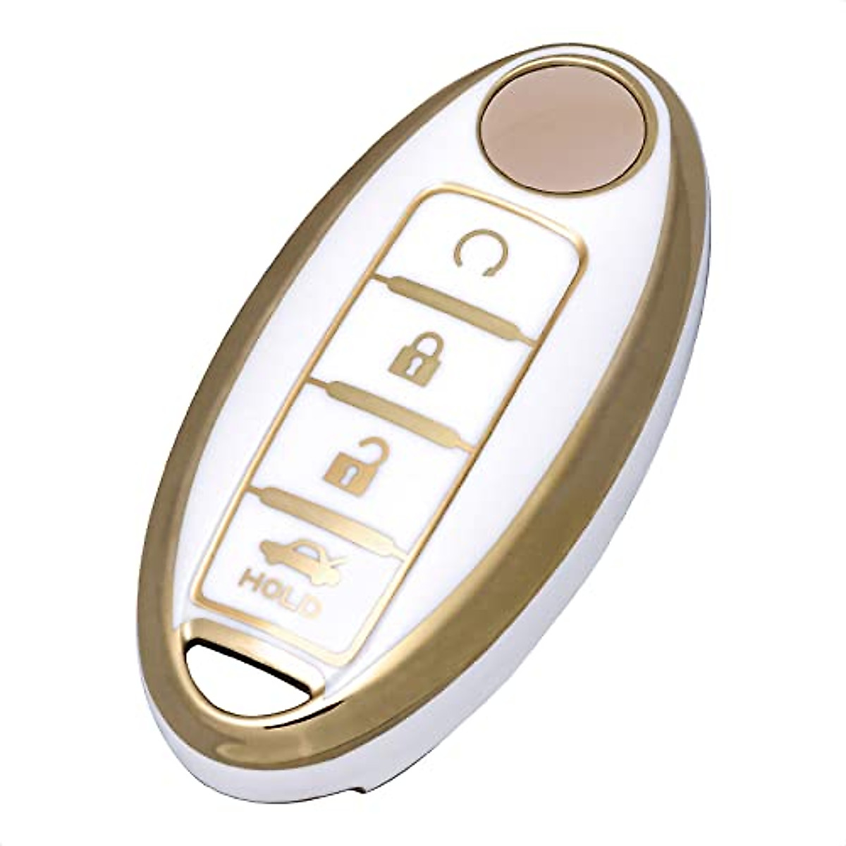 TANGSEN Smart Key Fob Case Black Soft TPU Compatible with Infiniti EX FX X G JX M Q QX Series for Nissan Altima Coupe Armada GTR Maxima Murano Cross CABRIOLET Rogue SENTRA Versa 4 Button