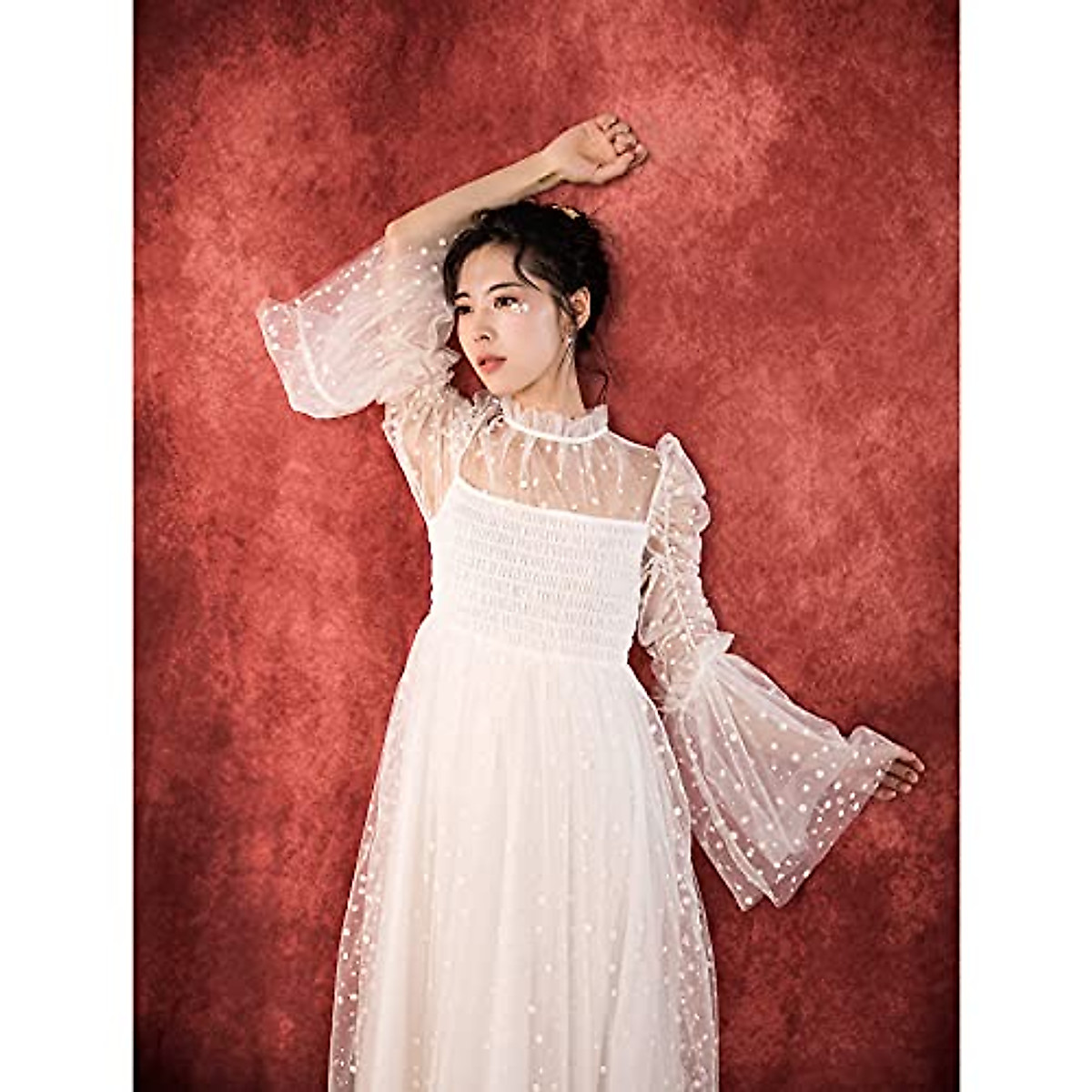 Kate 5x7ft/1.5x2.2m Red Abstract Backdrop Retro Dark Red Texture Portrait Photography Backgrounds Studio Props