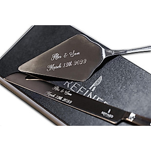Personalized Engraving Cake Knife and Server Set | Wedding Cake Knife and Server | Wedding Gift | Elegant Cake Cutting Set | Engagement Gift For Couples