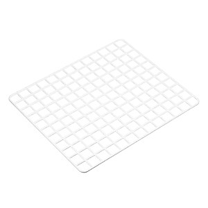 METALLIXITY Dish Drainer Rack (11.1" x 9.4"), Plastic Dish Drying Rack Draining Board for Kitchen Sink Countertop Cabinet, White