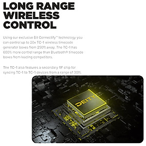 Deity TC-1 KIT Wireless Timecode Box 3 PCS,2.4G Radio,Timecode Accuracy 0.5ppm,8 Channel,Bluetooth 5.0,Max Range 250 FT, Support APP Control with 3 BNC Cable Wireless Timecode Generator