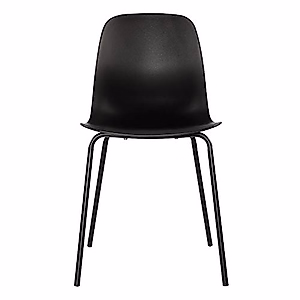 thksbought Set of 4 Dining Chairs with Legs for Kitchen Living Room(Matte Black)