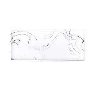 Vanity Tray Marble Effect Resin Bathroom Storage Organizer for Soaps Jewellery White