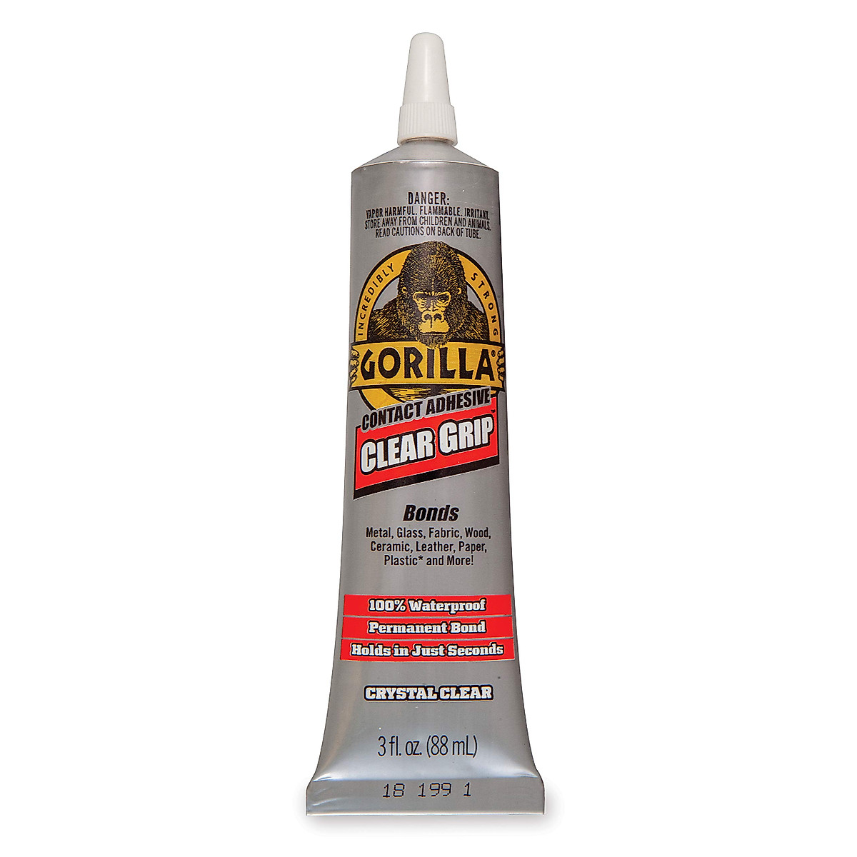 Gorilla Clear Grip Waterproof Contact Adhesive, , 3 Ounce, Clear, (Pack of 2)