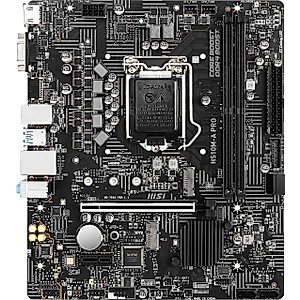 MSI H510M-A PRO ProSeries Motherboard (mATX, 11th/10th Gen Intel Core, LGA 1200 Socket, DDR4, PCIe 4, M.2 Slot, USB 3.2 Gen 1, 2.5G LAN, D-SUB/HDMI)