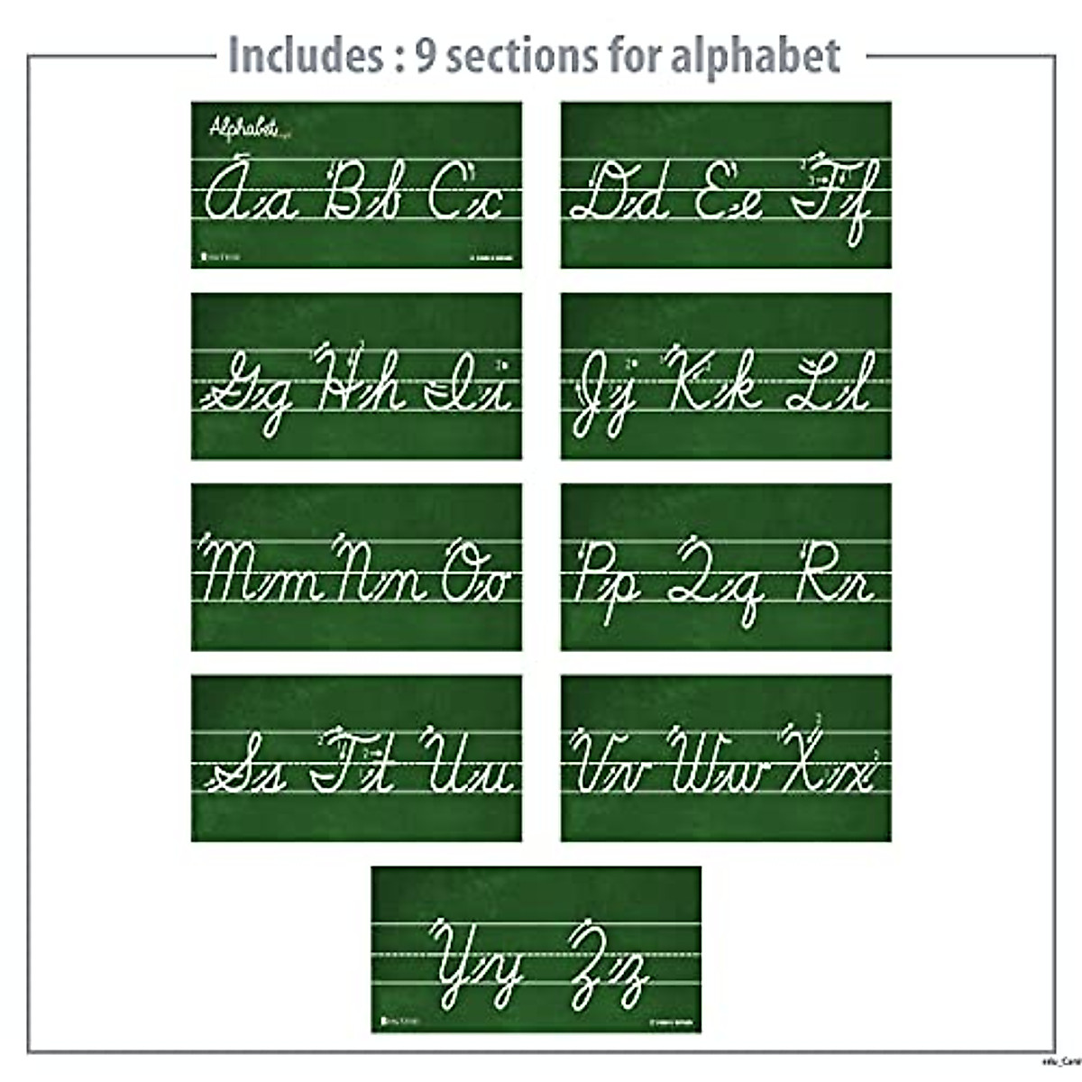 Cursive Alphabet Classroom Wall Strip Young N Refined (Glossy Paper)