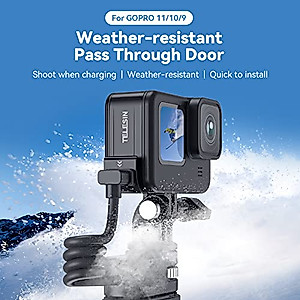 TELESIN G2 Battery Cover + Small Carry Case for GoPro Hero 11 Hero 10 Hero 9 Black, Water Snow Resistant Battery Door and Mini Protective Case Protector Kit Accessories for Go Pro 11 10 9 Camera