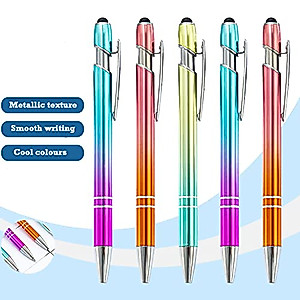 GIZTAT Up to 100 Personalized Custom Pens with Name in Bulk Customized Pens with Free Engraving Stylus for Women Men Birthdays Graduations Business Gifts (10 x Blue purple)