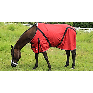 T TEKE Deluxe Horse Canvas Sheet for Snug and Clean in Stable, or as a Blanket Liner. (Size Range 51"-87" Including Mini Horse)