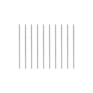 uxcell 10 Pcs 0.4mm HSS(High Speed Steel) W6542 Micro Drill Bits, Fully Ground Jobber 20mm Length Drill Bit for Mild Steel Copper Aluminum