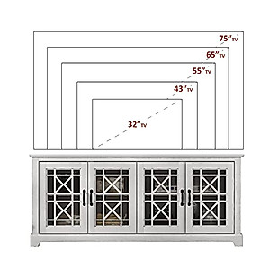 Galano Isadora 75 Inch TV Stand – Smartly Designed Entertainment Center with Spacious Storage - Perfect for Living Rooms - Wide Media Console in Dusty Grey Oak