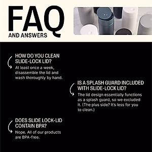 Fellow 12 oz Carter Slide Travel Coffee Mug with Slide-Lock lid - Leak Proof To-Go Coffee Tumbler with Ceramic Interior and Vacuum-Insulated Stainless Steel - Coffee Cups - Stone Blue