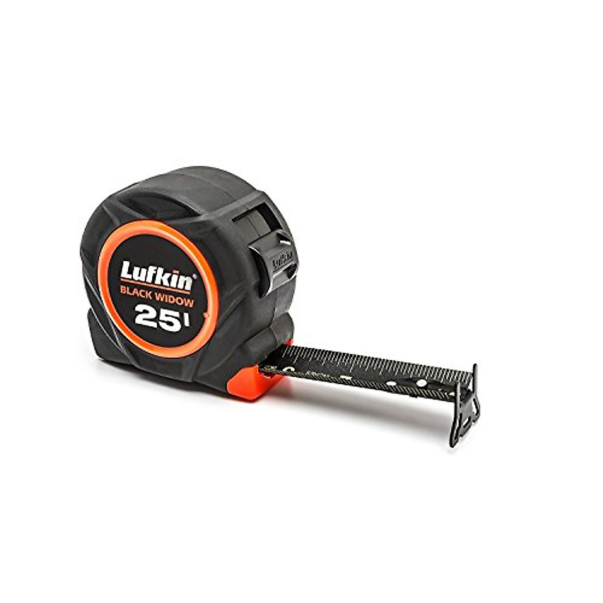Crescent Lufkin 1-3/16" x 25' Black Widow Black Dual Sided Tape Measure - L1025B