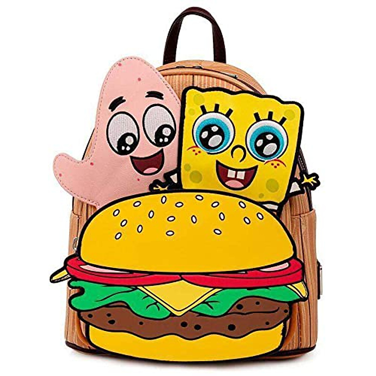 Loungefly Spongebob Squarepants Krabby Patty Group Womens Double Strap Shoulder Bag Purse