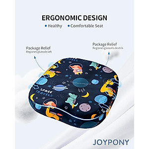 Toddler Booster Seat for Dining Table, 4 inch Ergonomic Design Dining Chair Heightening Cushion Portable Dismountable Eating, Washable Kids Toddler Booster Cushion, Adjustable Elasticity Straps (Star)