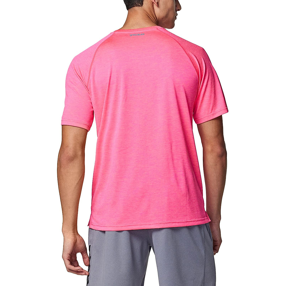 TSLA Men's Workout Running Shirts, Dry Fit Moisture Wicking T-Shirts, Sports Gym Athletic Short Sleeve Shirts, Hyper Dri Neon Pink, Small